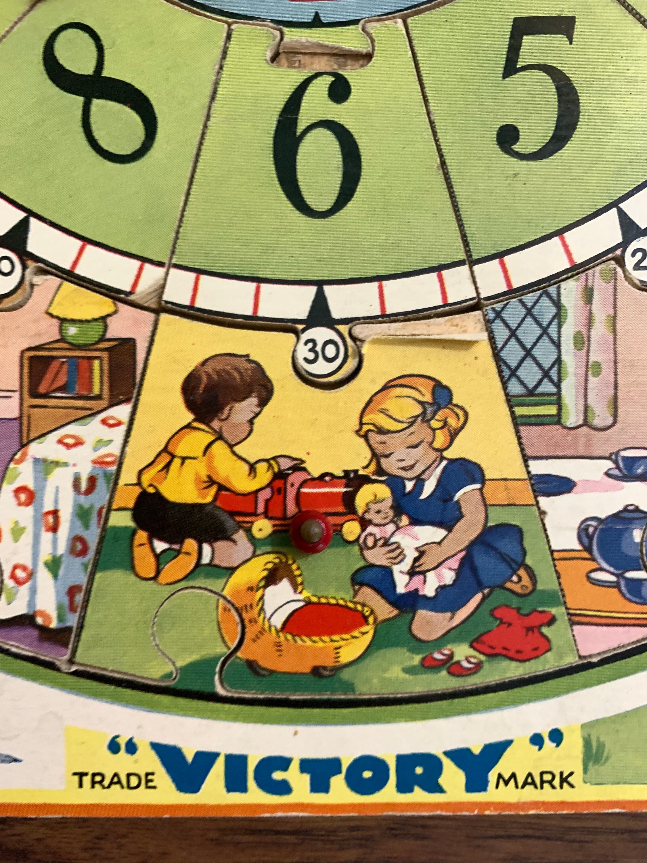 Redstorevintage Presents Vintage Victory Picture Puzzle Clock G. J ...