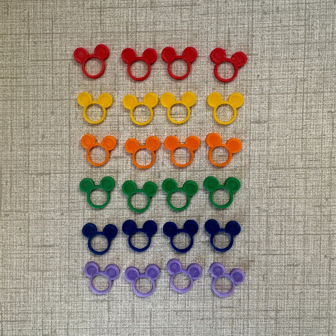 Rainbow Mickey Mouse Stitch Markers 24pk - Etsy