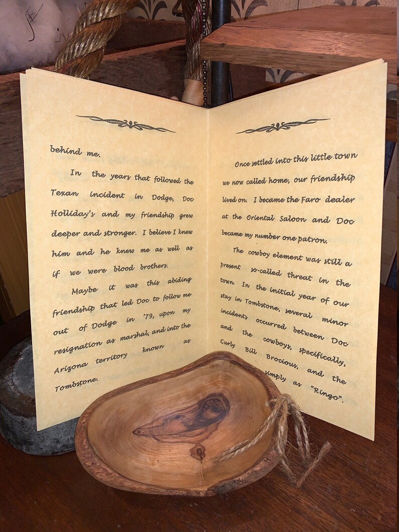 My Friend Doc Holliday-Holiday Wyatt Earp Tombstone Booklet | Etsy