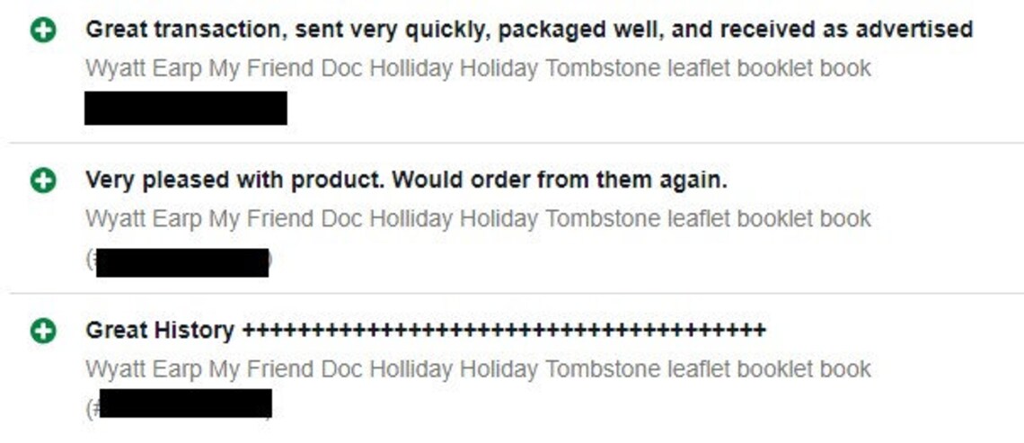 My Friend Doc Holliday Holiday Wyatt Earp Tombstone Booklet | Etsy