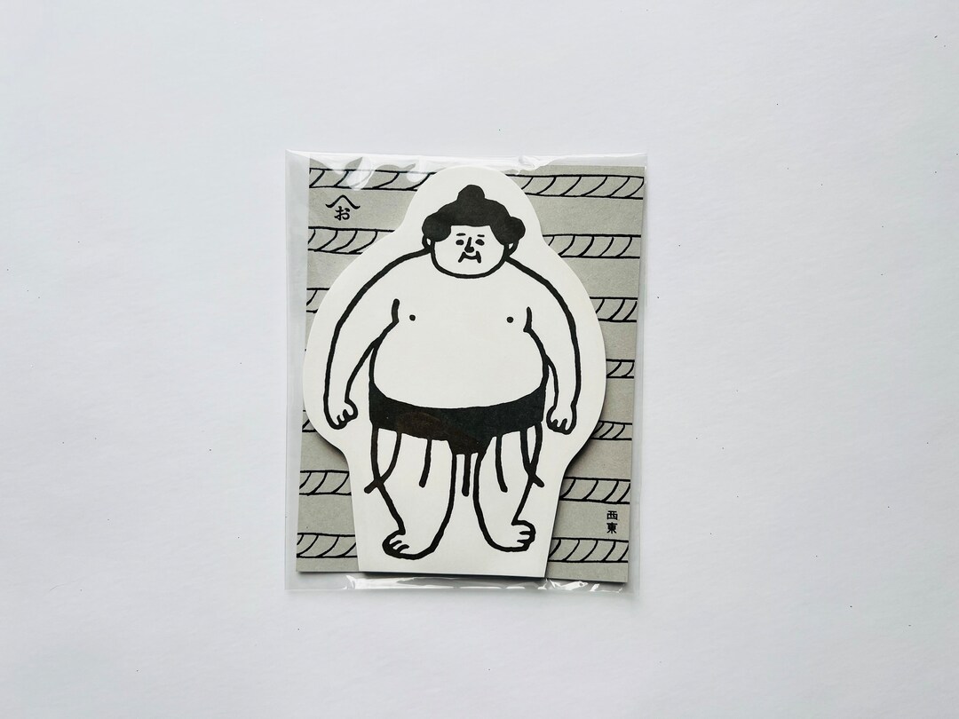 Japanese Sumo Wrestler Notepad Kawaii Character Stationery - Etsy