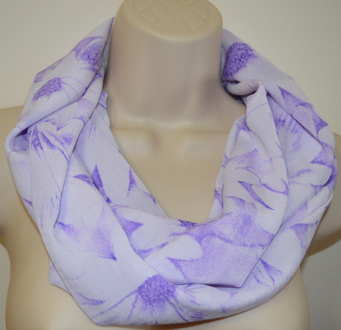 Geometric Print Infinity Satin Scarf Multicolor Infinity - Etsy