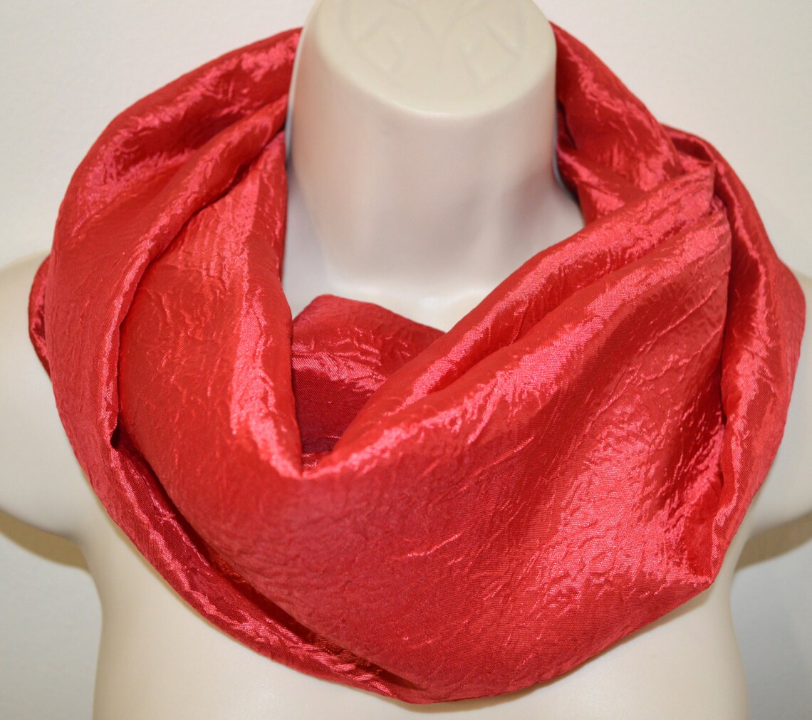 Geometric Print Infinity Satin Scarf Multicolor Infinity - Etsy