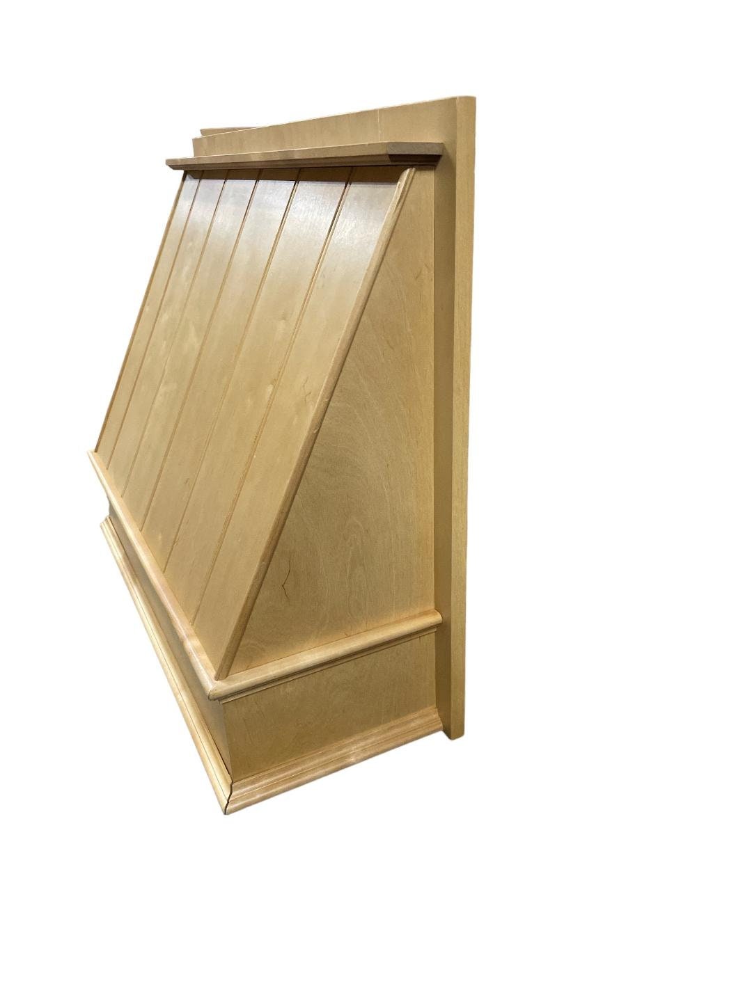 30" Wide Maple Wood Canopy Style Range Hood Finished in Maple Color ...