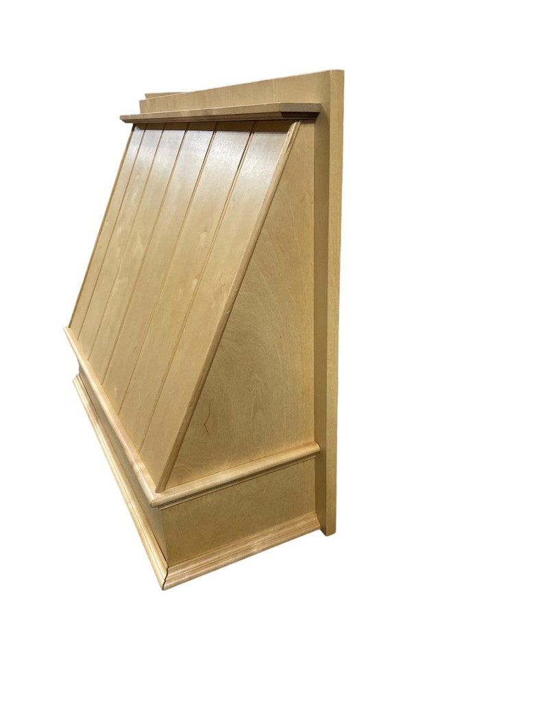 30" Wide Maple Wood Canopy Style Range Hood Finished in Maple Color ...