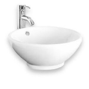 16" White Ceramic Bowl Vessel Above Counter Sink With Overflow - Etsy