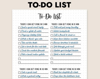 Minimal to Do List Printable Journal Simple Tasks List Task Organizer ...