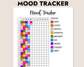 Rate My Day Mood Tracker Printable Daily Rating Tracker Planner Page 30 ...