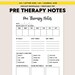 Pre Therapy Notes Printable Mental Health Journal Therapy Session Prep ...