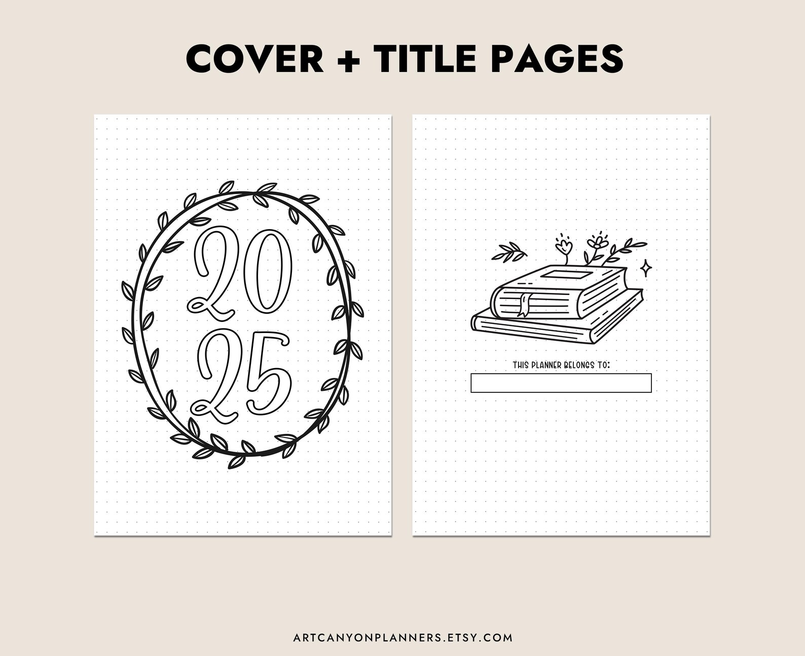 2025 Yearly Journal Bundle Printable Journal Pages - Etsy