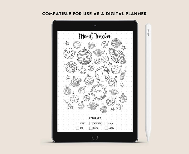 Mood Tracker Printable Daily Rating Tracker Rate My Day Planner Page 30 ...