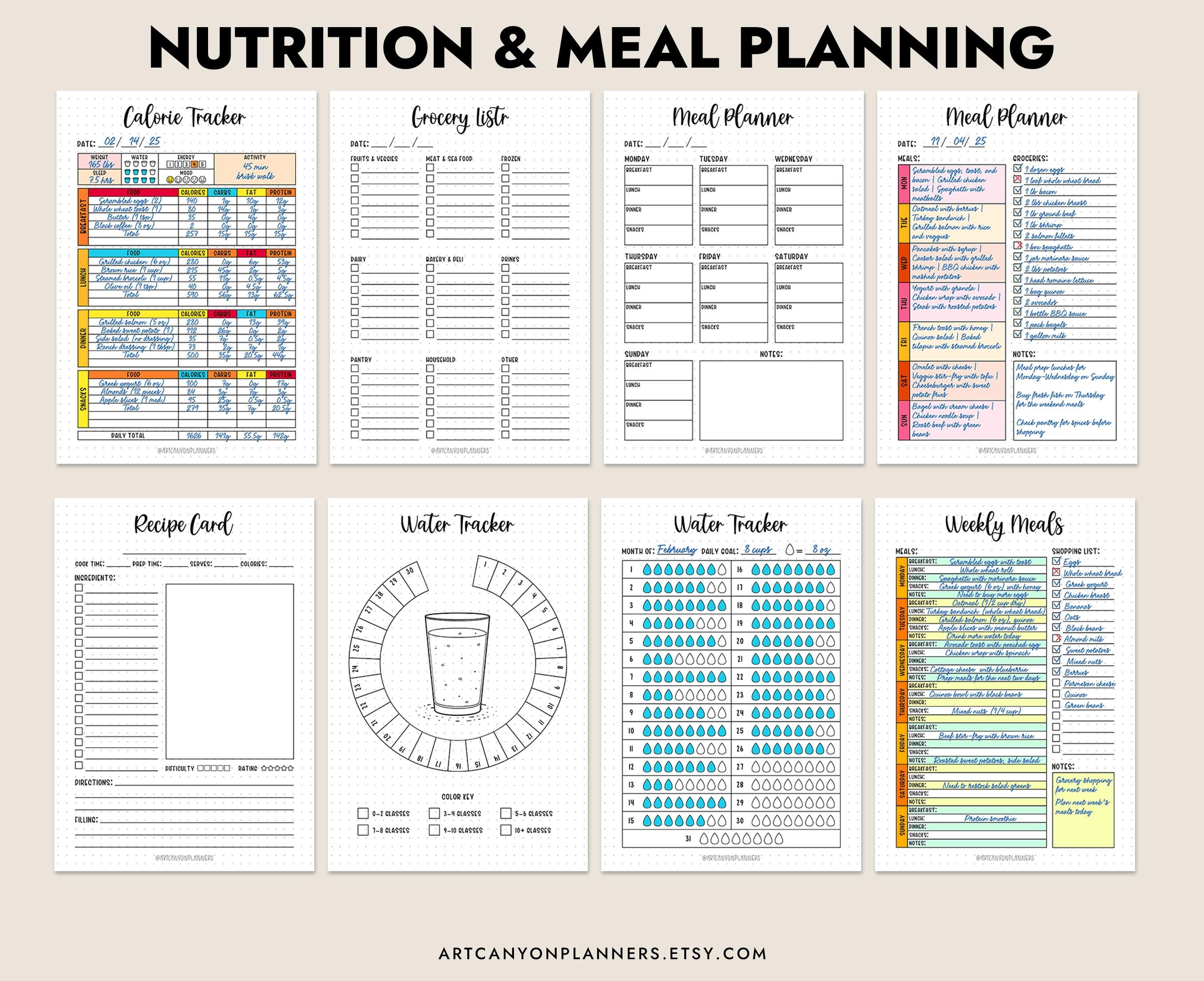 Ultimate Journal Fitness Planner Bundle Printable Tracker Health ...