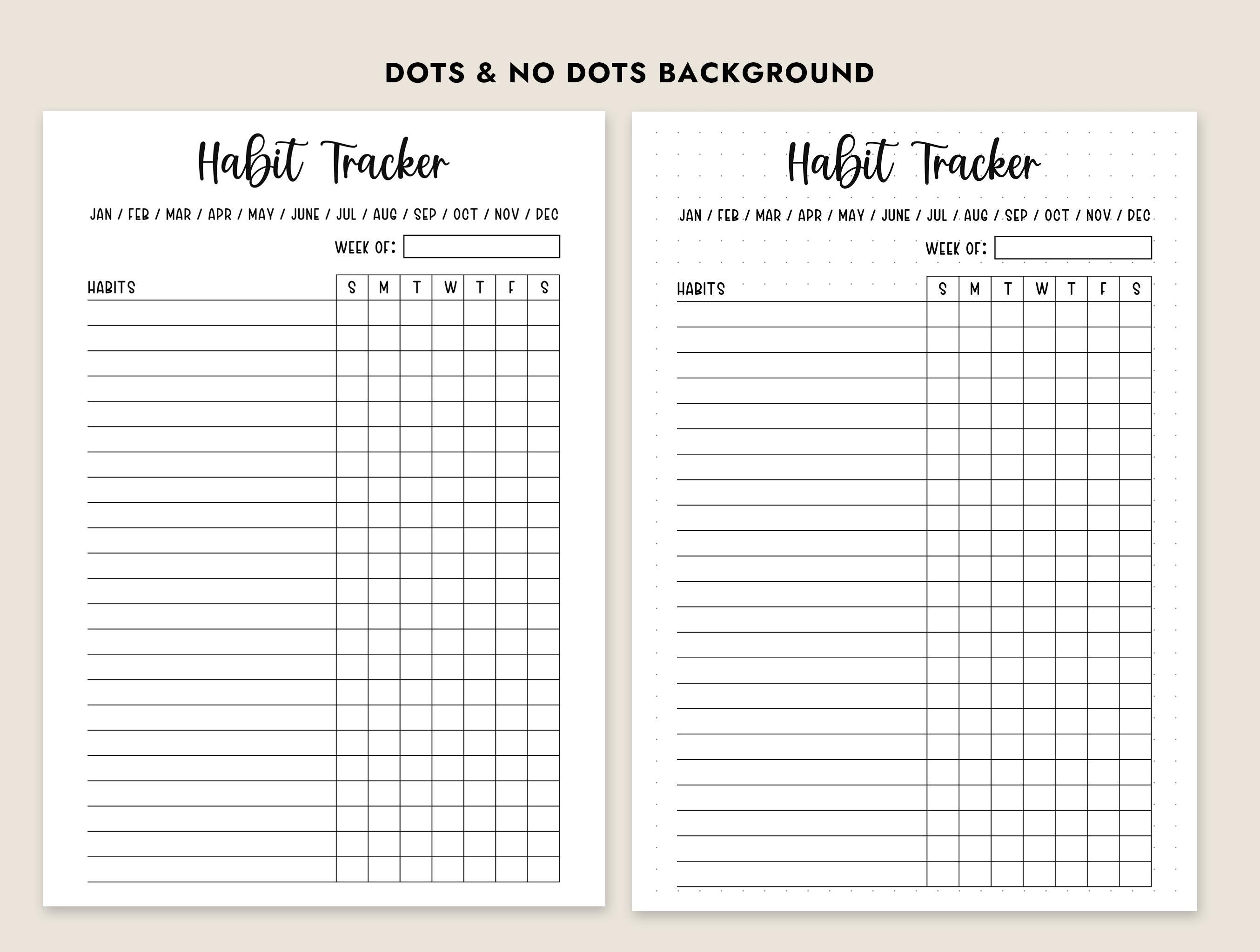 Habit Tracker Printable Goal Tracker Fitness Tracker Planner Page 30 ...