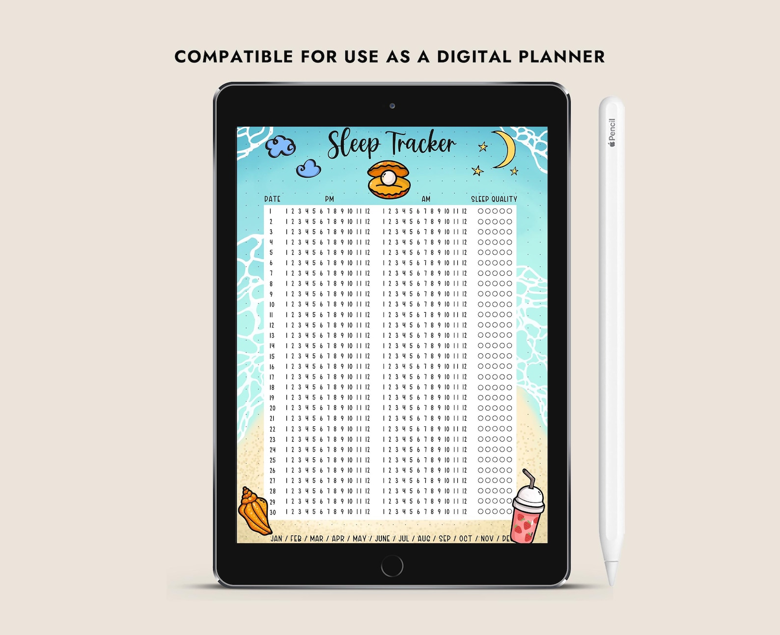 June Title Page Calendar Cover Page Printable Inserts Bullet Journal ...
