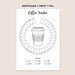 Coffee Tracker Printable Journal Page Planner Monthly Health Tracker ...