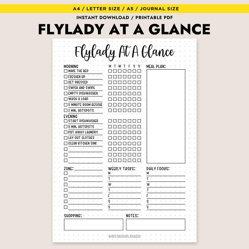 Flylady Printable - Etsy