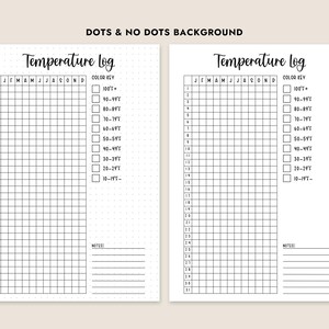 Temperature Log Monthly Printable Journal Page Weather Tracker - Etsy