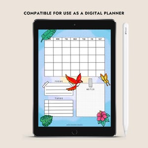 July Title Page Calendar Cover Page Printable Inserts Bullet Journal ...