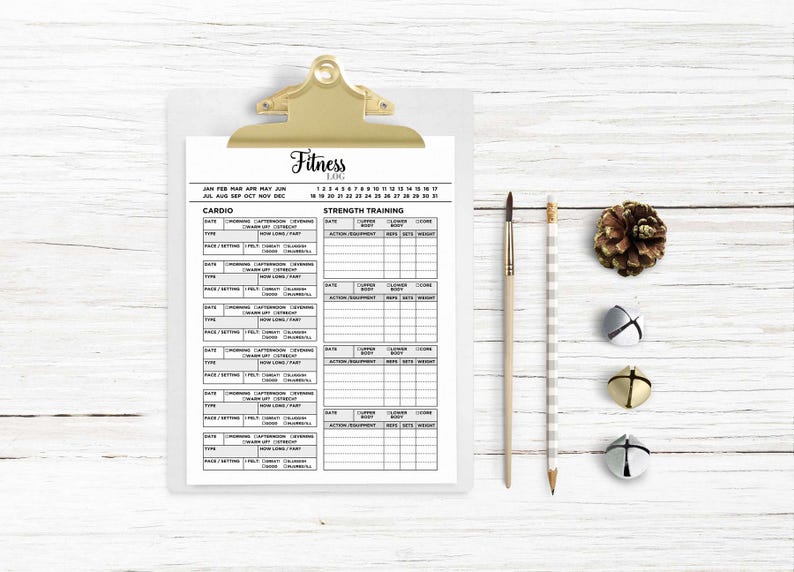 Fitness Planner Printable Health Planner Fitness Journal Printable ...