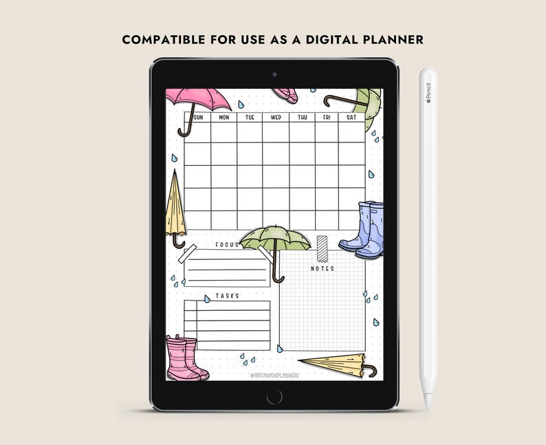 March Title Page Calendar Cover Page Printable Inserts Journal Bundle ...