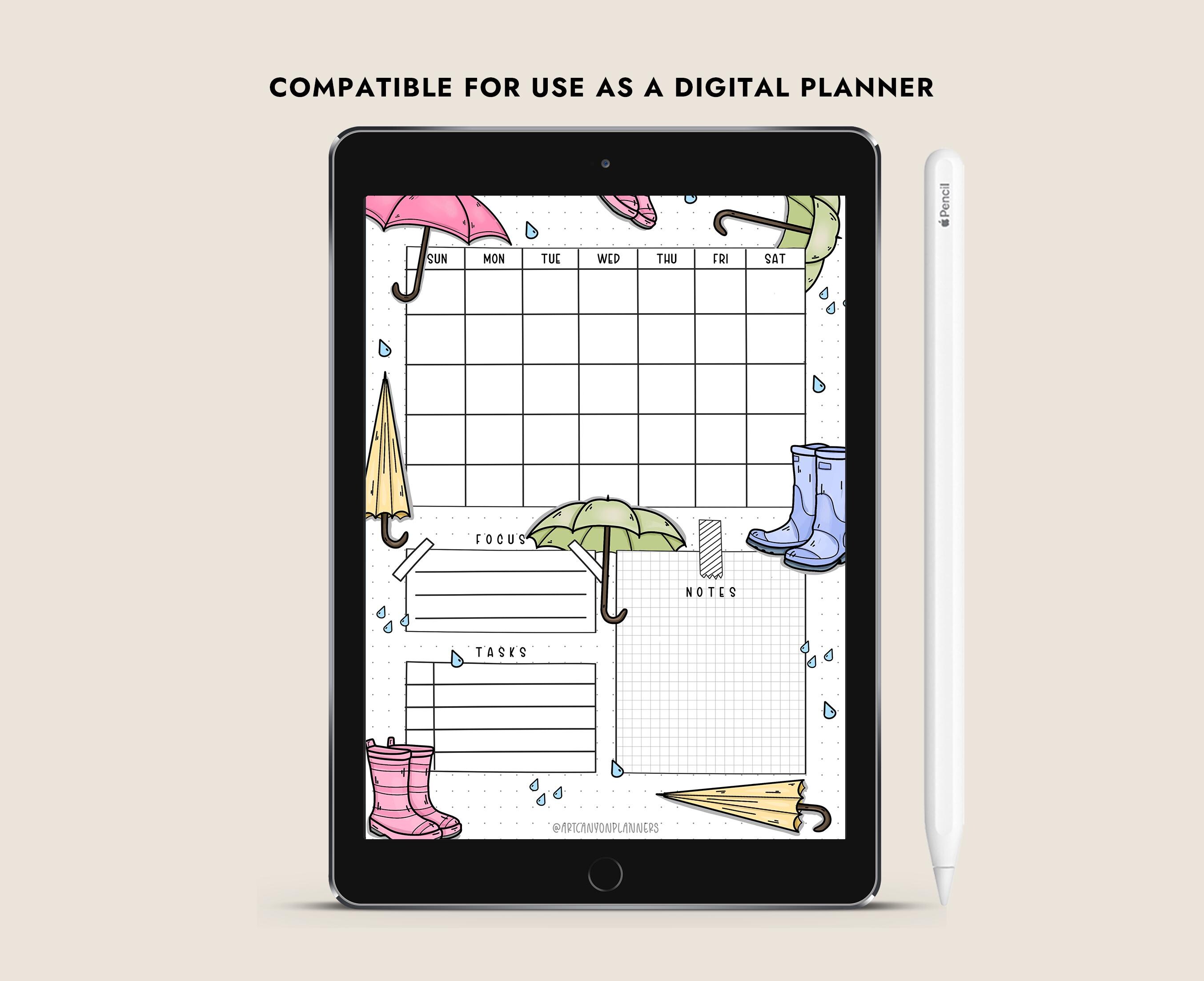 March Title Page Calendar Cover Page Printable Inserts Journal Bundle ...