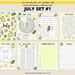 July Title Page Calendar Cover Page Printable Inserts Bullet Journal ...