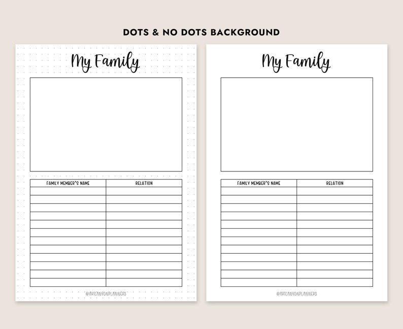 My Family Tree Printable Genealogy Journal Page Kids Activity Sheet A4 ...