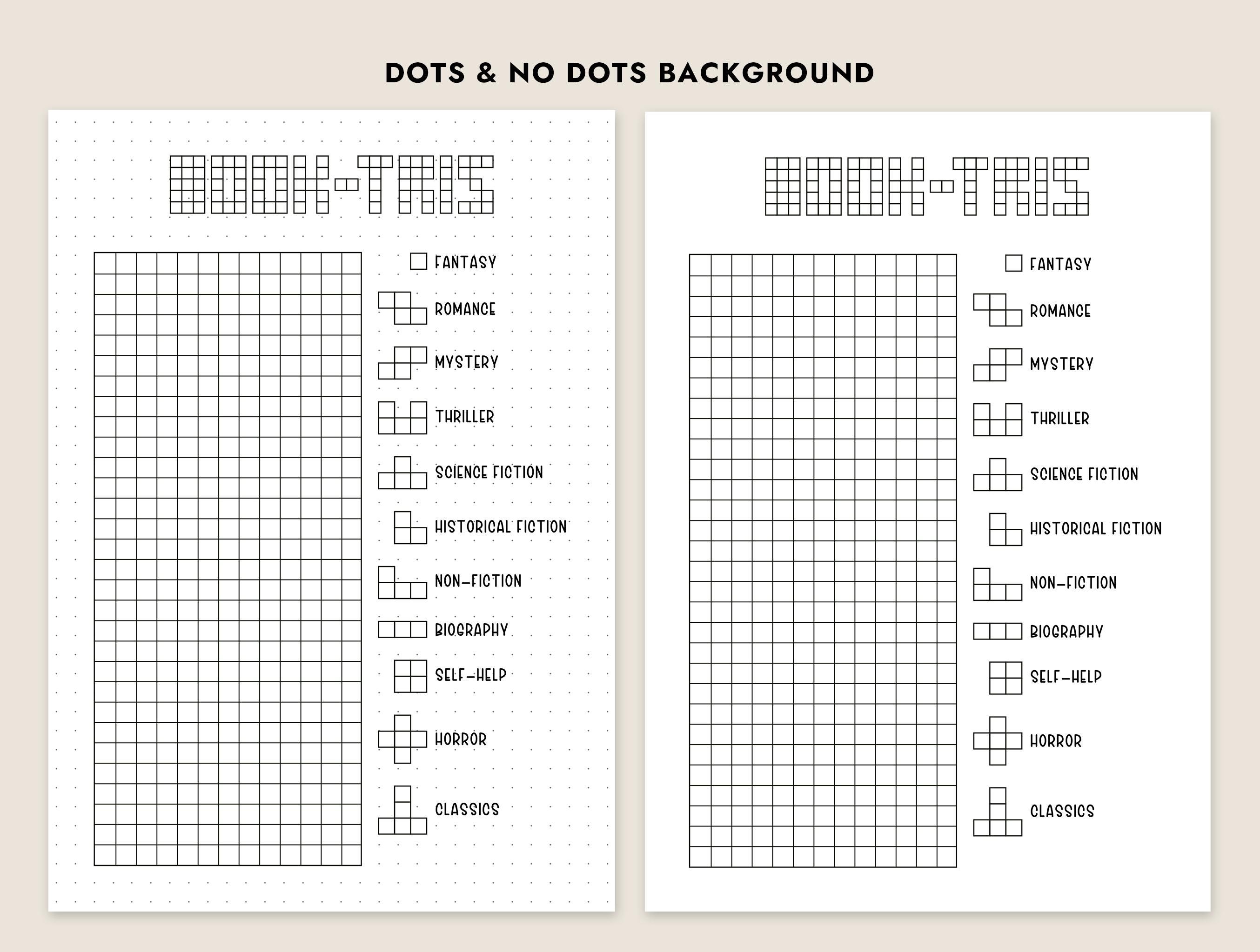 Book-tris Tracker Yearly Printable Journal Page Book Tracker Reading ...
