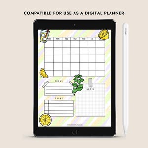 July Title Page Calendar Cover Page Printable Inserts Bullet Journal ...