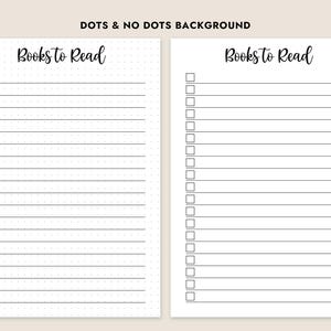 Books to Read Reading Tracker Printable Journal Page Planner Book ...
