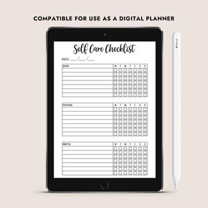 Weekly Self Care Checklist Printable Basic Physical Mental Wellness Log A4 A5 Letter PDF - Etsy ...