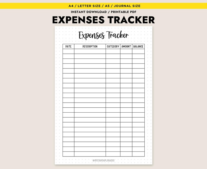 Budget Planner Expense Tracker Printable Financial Planner A4 A5 Letter ...