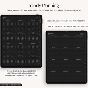 2024 Digital Planner Dark Mode, Goodnotes Planner, Notability Planner ...