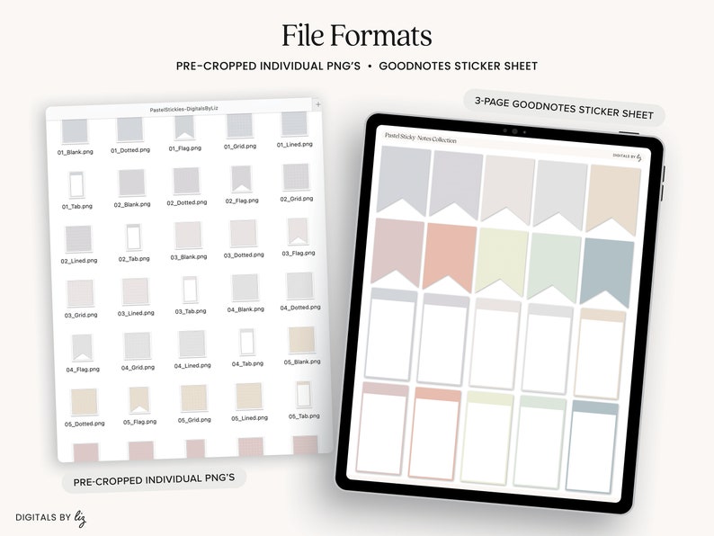 60 Digital Stickers Pre-cropped Png's & Goodnotes - Etsy