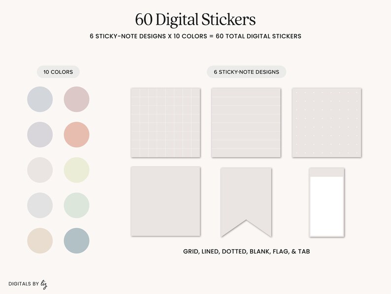 60 Digital Stickers Pre-cropped Png's & Goodnotes - Etsy