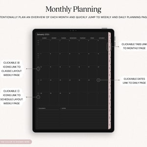 2024 Digital Planner Dark Mode, Goodnotes Planner, Notability Planner ...