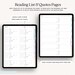Digital Reading Journal iPad Reading Planner Reading - Etsy