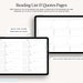 Digital Reading Journal, iPad Reading Planner, Reading Tracker ...