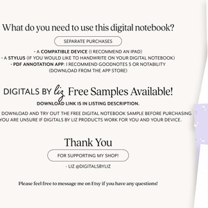 Digital Notebook 7 Hyperlinked Tabs, Portrait Digital Journal ...