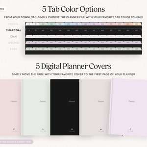 Undated Digital Planner Dark Mode, Goodnotes Planner, Notability ...