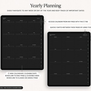 Undated Digital Planner Dark Mode, Goodnotes Planner, Notability ...