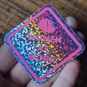 Sticker: women at Work Construction Site Sign Bar-b Barbara Fashion ...