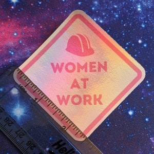 Sticker: women at Work Construction Site Sign Bar-b Barbara Fashion ...