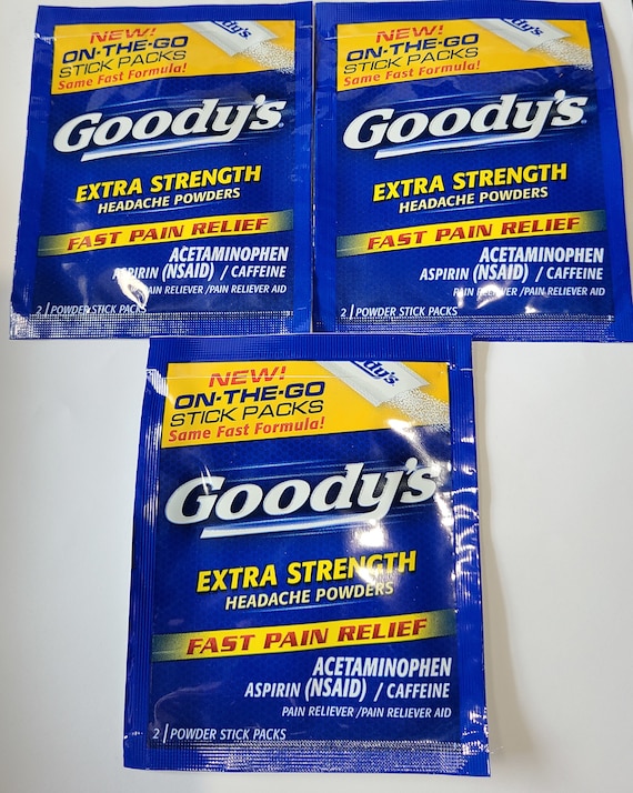 Goodys Powder Sampler Extra Strength Two Power Stick Packs - Etsy