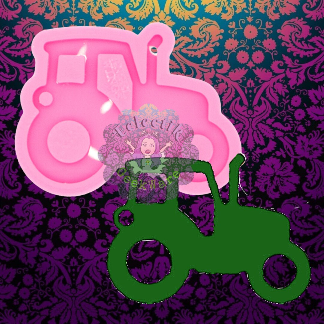 Tractor Mold With Keychain Hole Farm Mold Cake Mold Epoxy Resin Mold ...