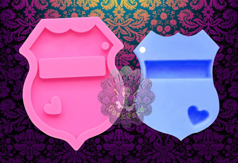 Police Badge Mold With Keychain Hole Epoxy Resin Polymer Clay Mold (in ...