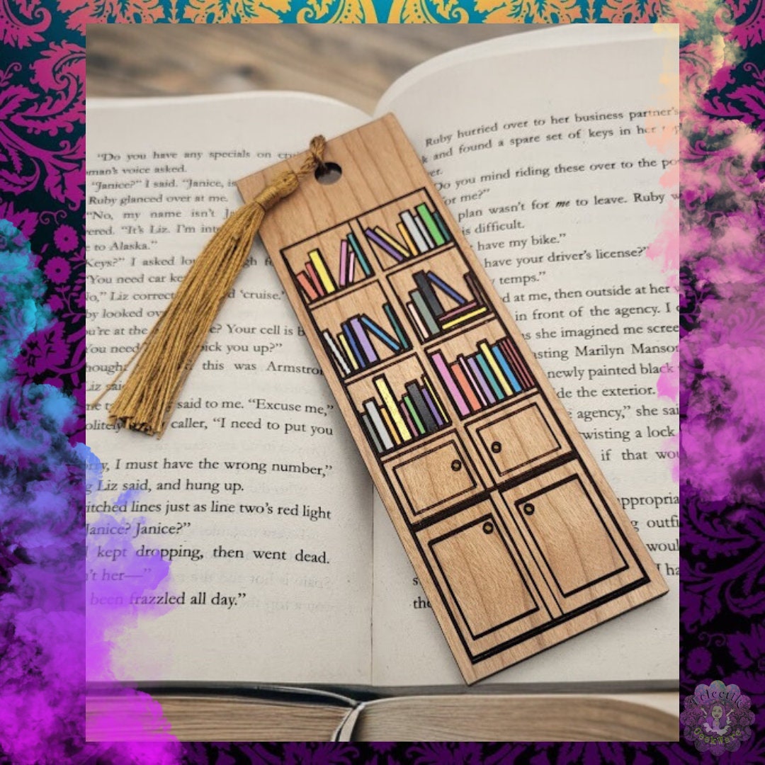 Book Shelf Wood Bookmark - Book Shelf Bookmark, Cute Bookmark, Gift for ...