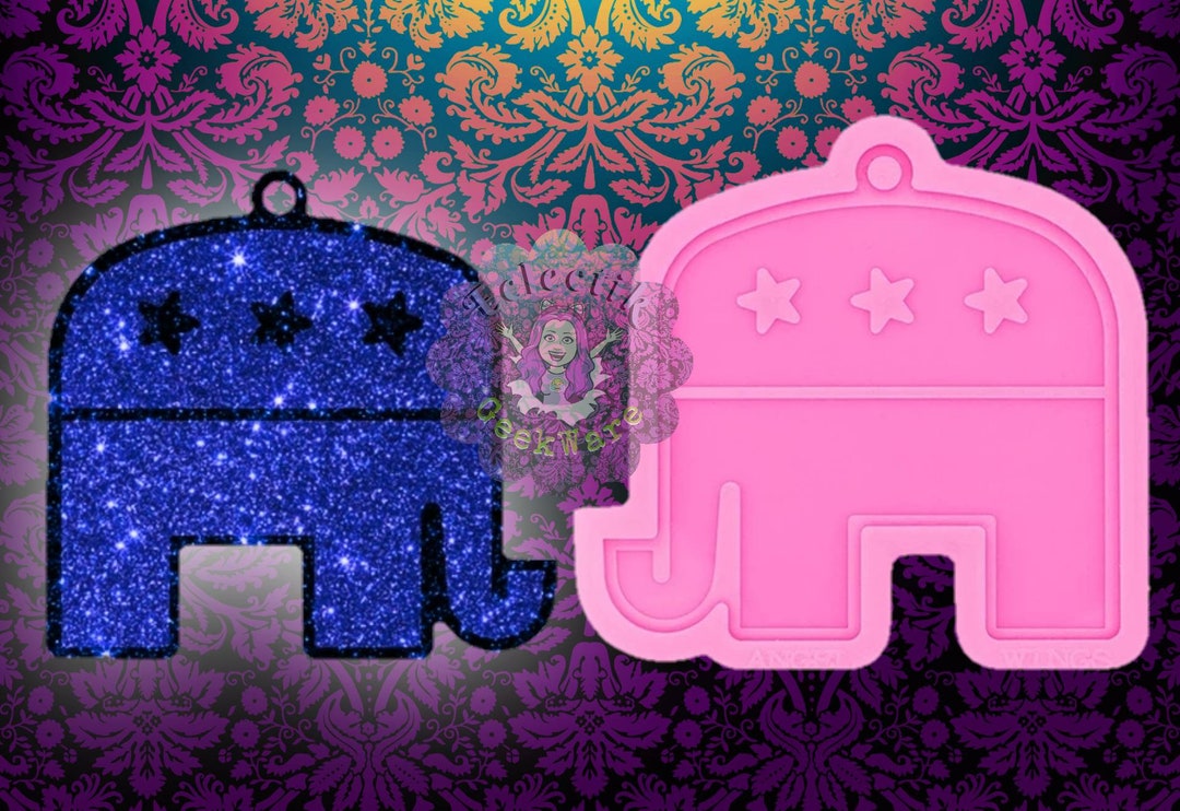 USA Republican Party Logo Keychain Mold Epoxy Resin Polymer - Etsy