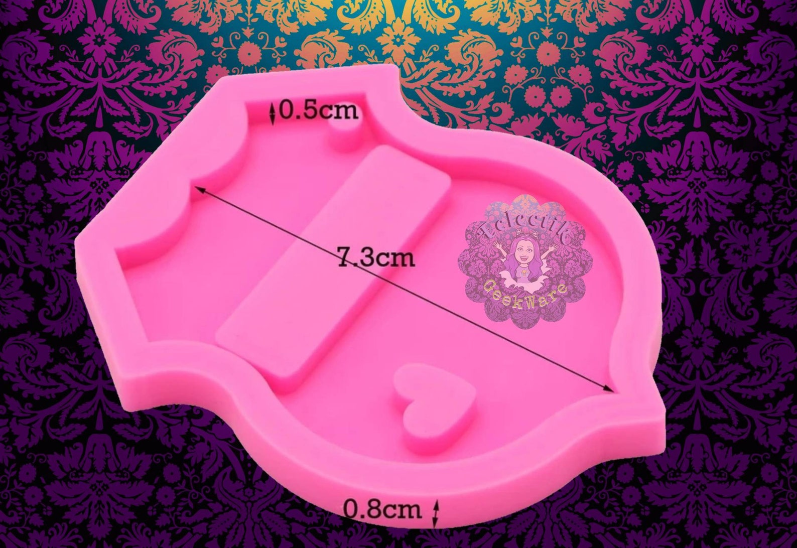 Police Badge Mold With Keychain Hole Epoxy Resin Polymer Clay Mold (in ...