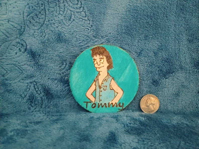 Imán de fan art de Bob's Burgers: Tommy, acuarela pirograbada - Etsy España